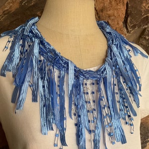 Bright Blue Scarf for Women, Lightweight Scarf, Scarf Necklace ...
