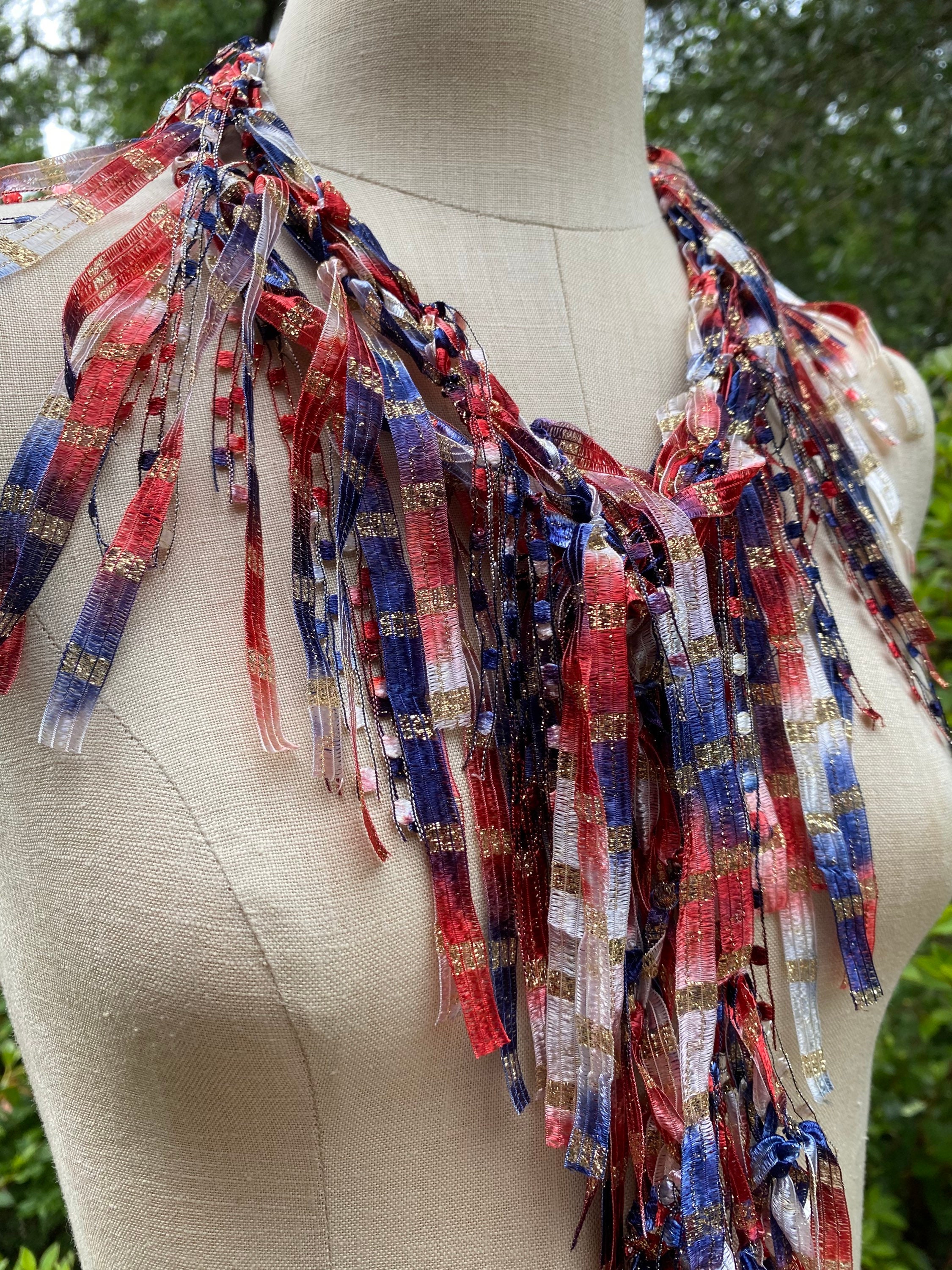 Patriotic Scarf for Women 4th of July Scarf Red White and - Etsy