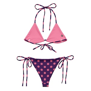 Lila & Azalea Polka Dot String Bikini - Etsy