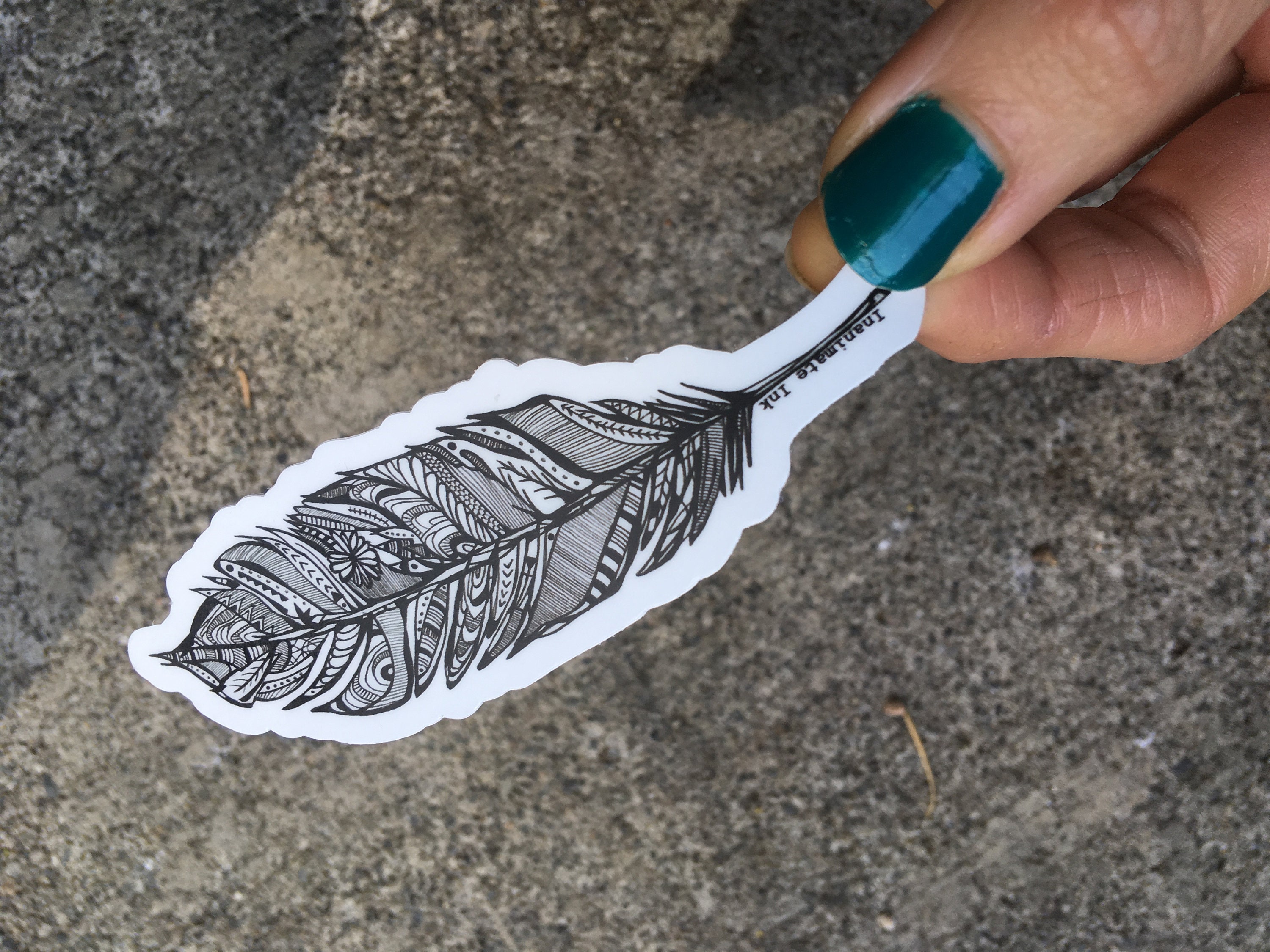 Feather Sticker | Etsy