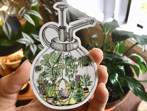 Greenhouse Vintage Mister House Plant Sticker Plant | Etsy