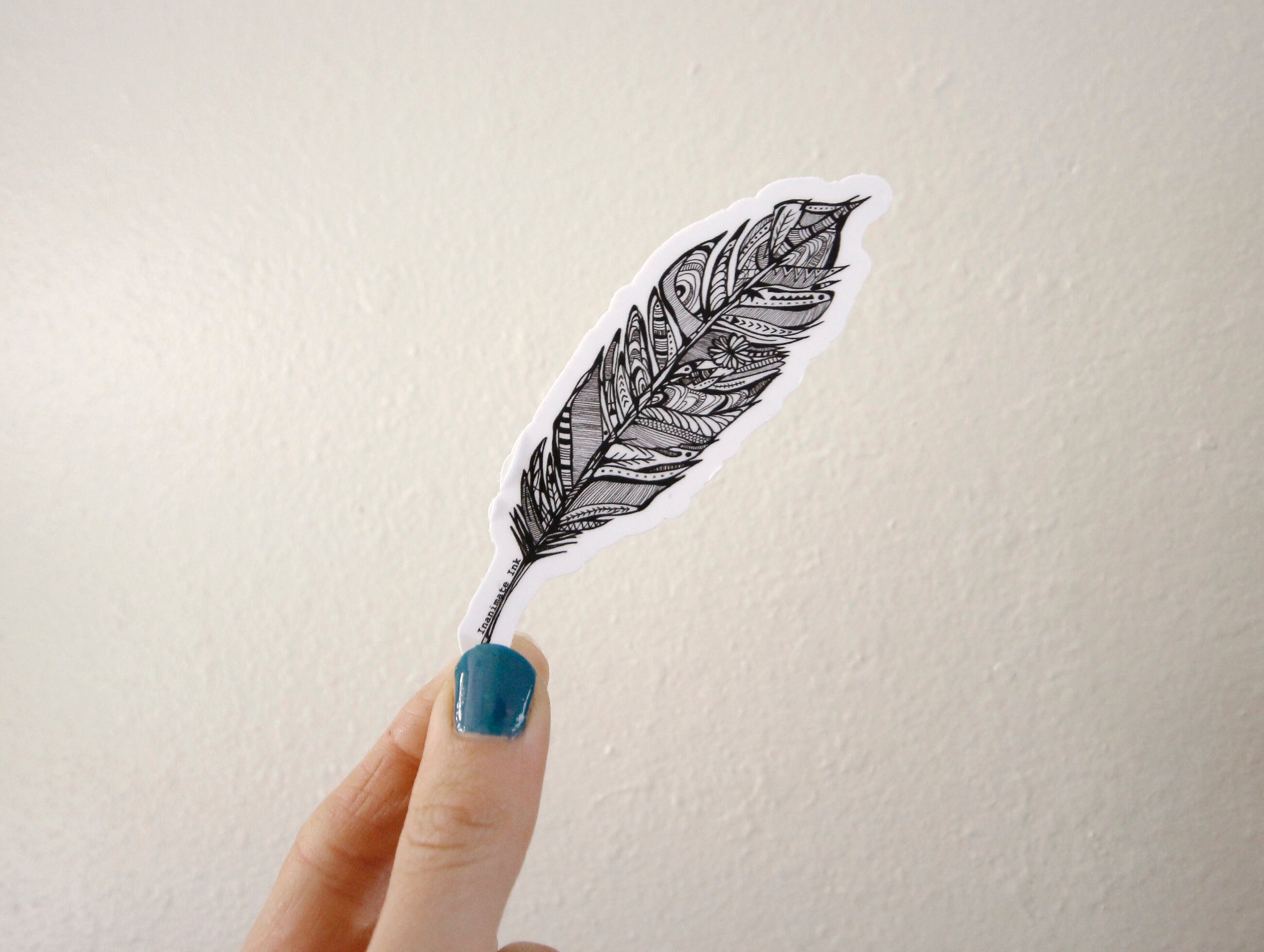 Feather Sticker | Etsy