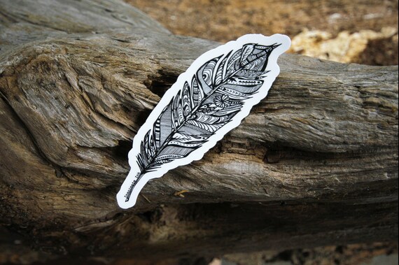 Feather Sticker | Etsy