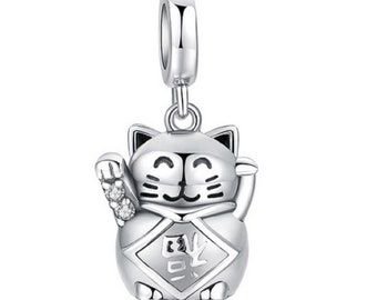 Lucky cat charm | Etsy
