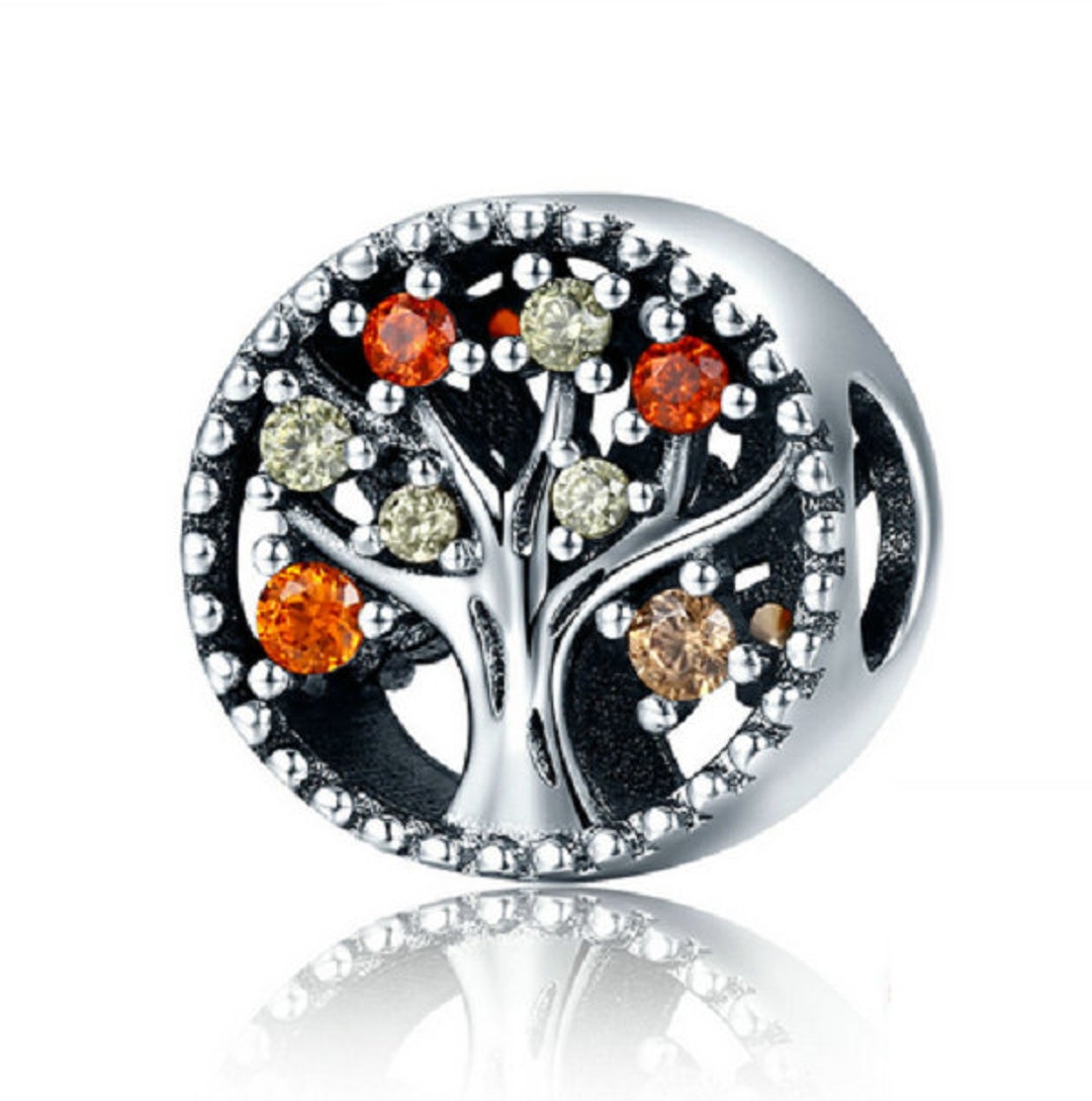Autumn Genuine Tree of Life Fruitful Autumn Charm 925 Sterling Silver ...