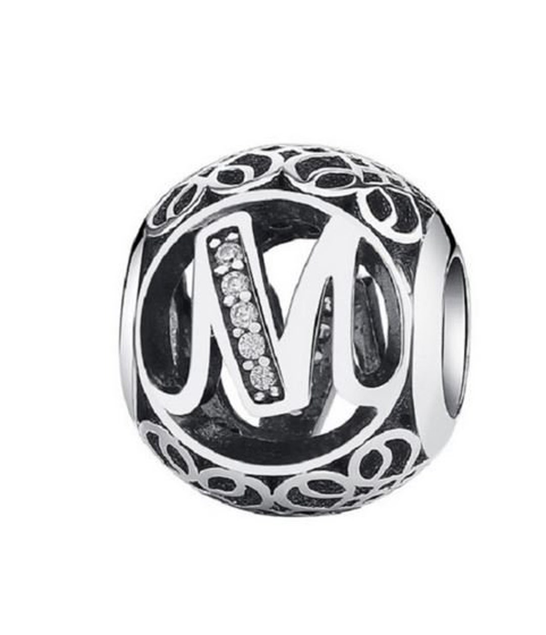 Vintage Letter M Charm Alphabet Charms Alphabet Bead Fits - Etsy