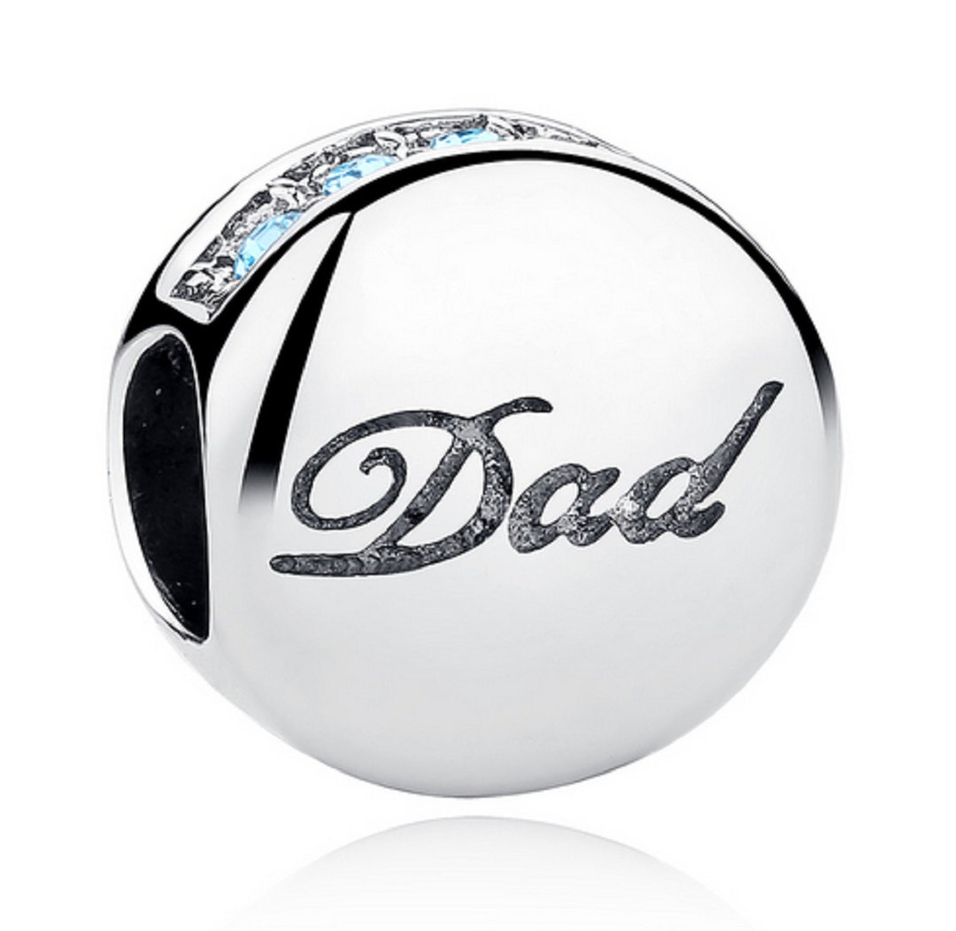 Dad Charm, Dad Beads Charm 925 Sterling Silver Fit for Authentic Women ...