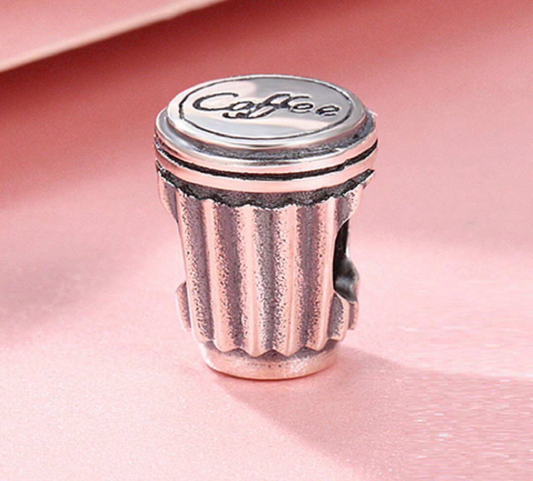 Coffee Love Coffee Cup Beads Charms 925 Sterling Silver Charms Fits ...