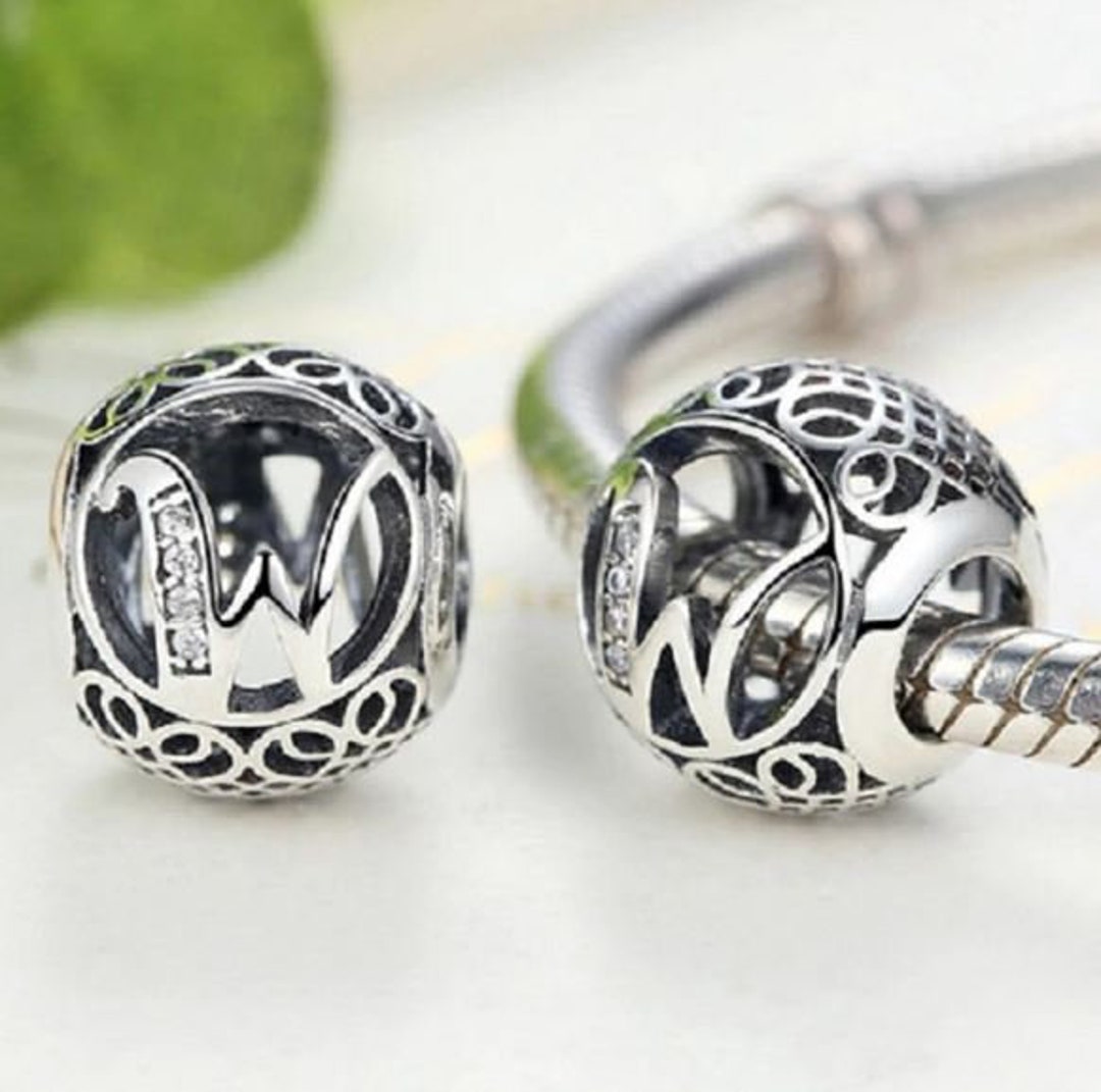 Vintage Letter W Charm, Alphabet Charms, Alphabet Bead, Fits Women ...