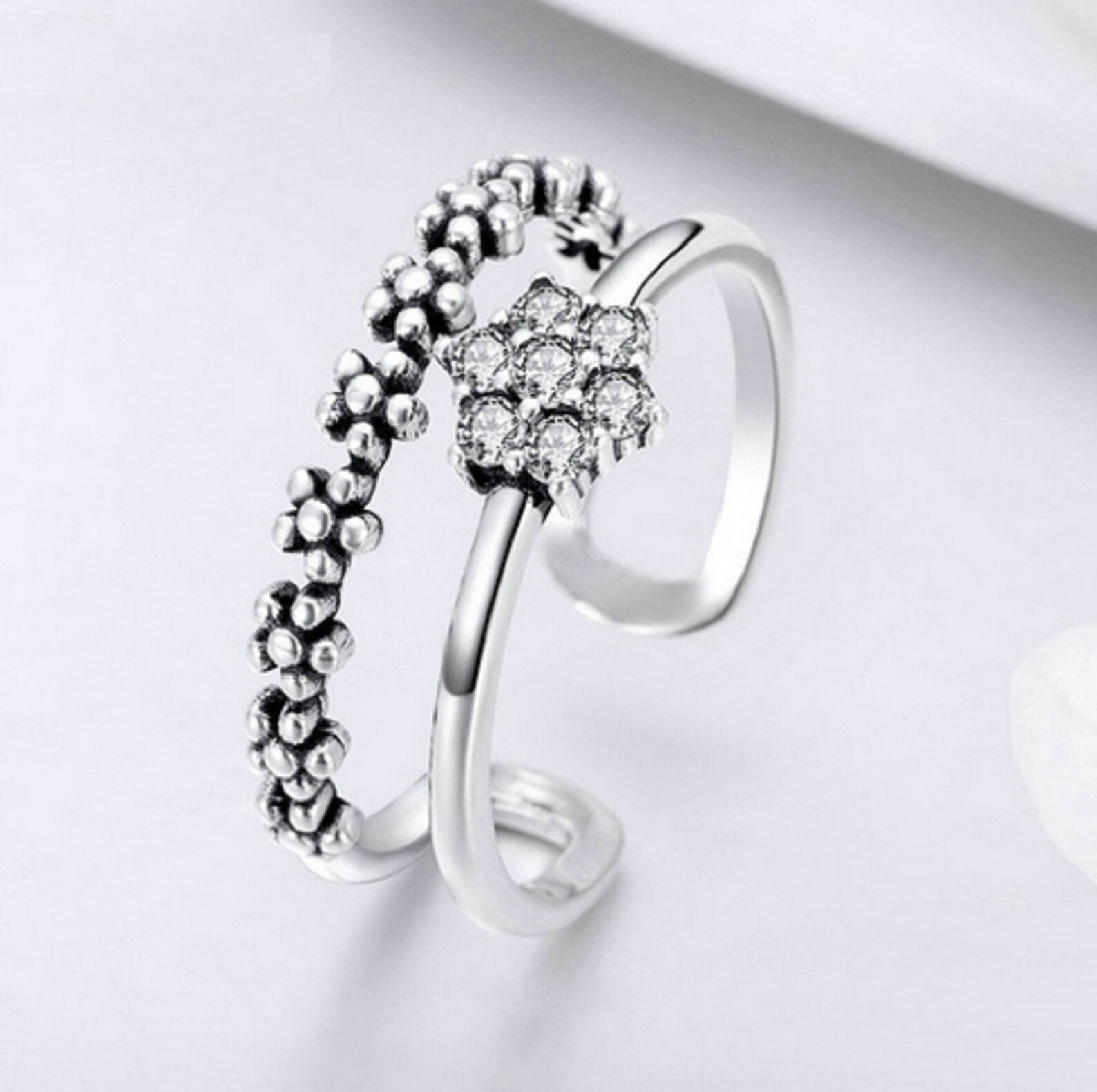 Elegant Daisy Flower Finger Ring Adjustable Open Size Rings | Etsy