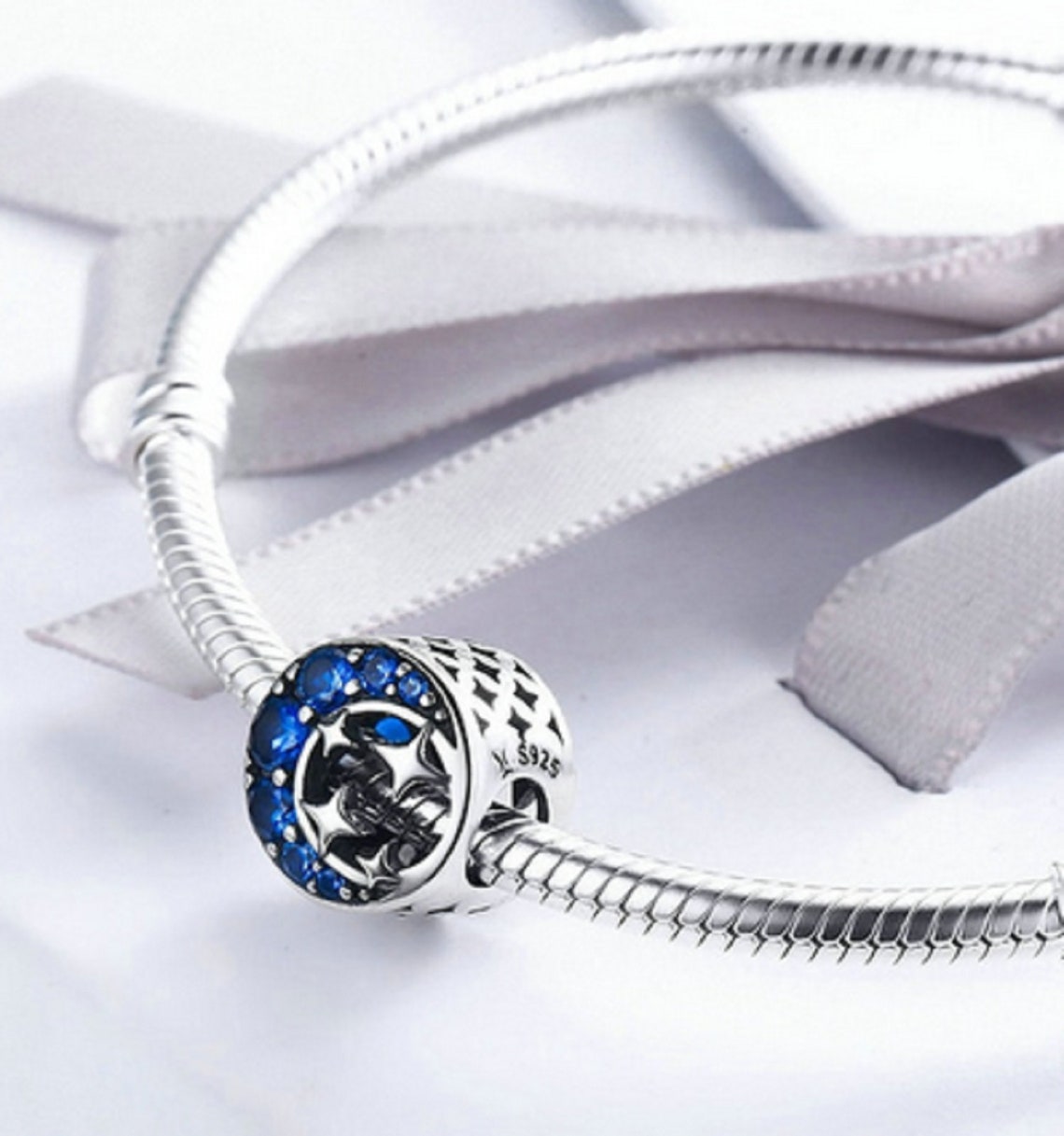 925 Sterling Silver Moon Star Charm Silver Moon Charm Fits - Etsy