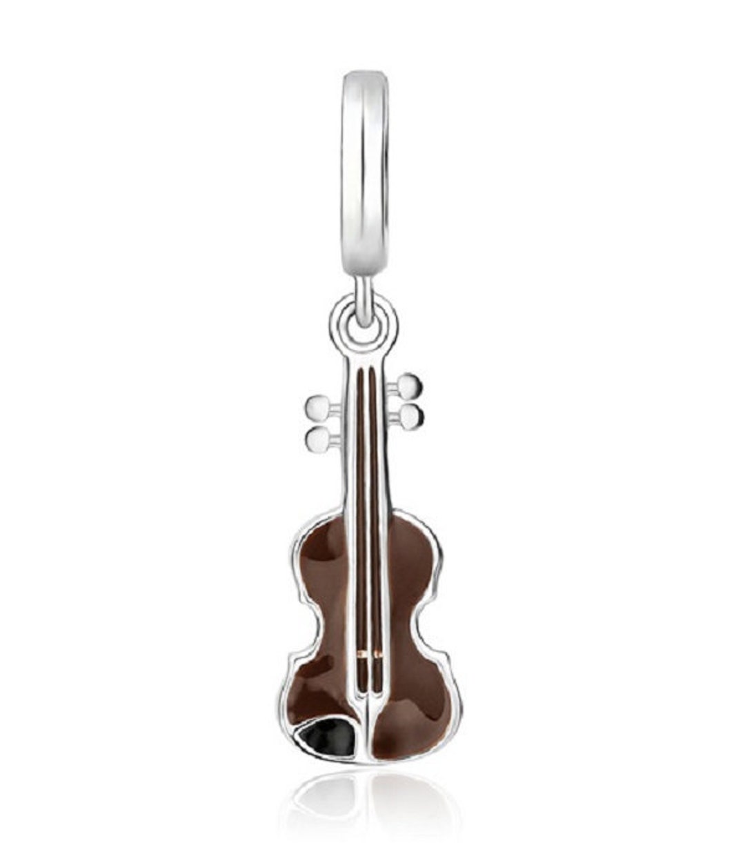 Violin Charm, Violin Suspension Beads, 925 Sterling Silver Charm, Women ...