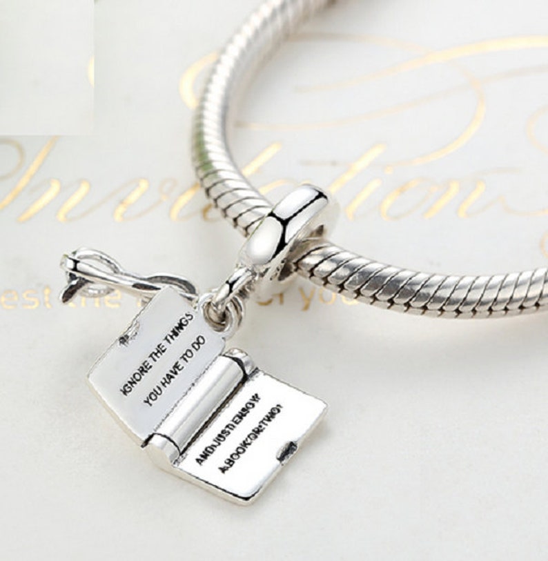 I Love Reading With Glasses Dangle Charm Fit Original BW 100% - Etsy