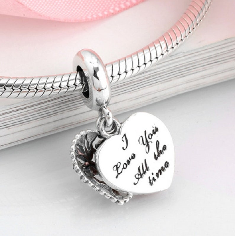 Tree of Life Red Love Heart Pendant Beads Charms 100% 925 | Etsy