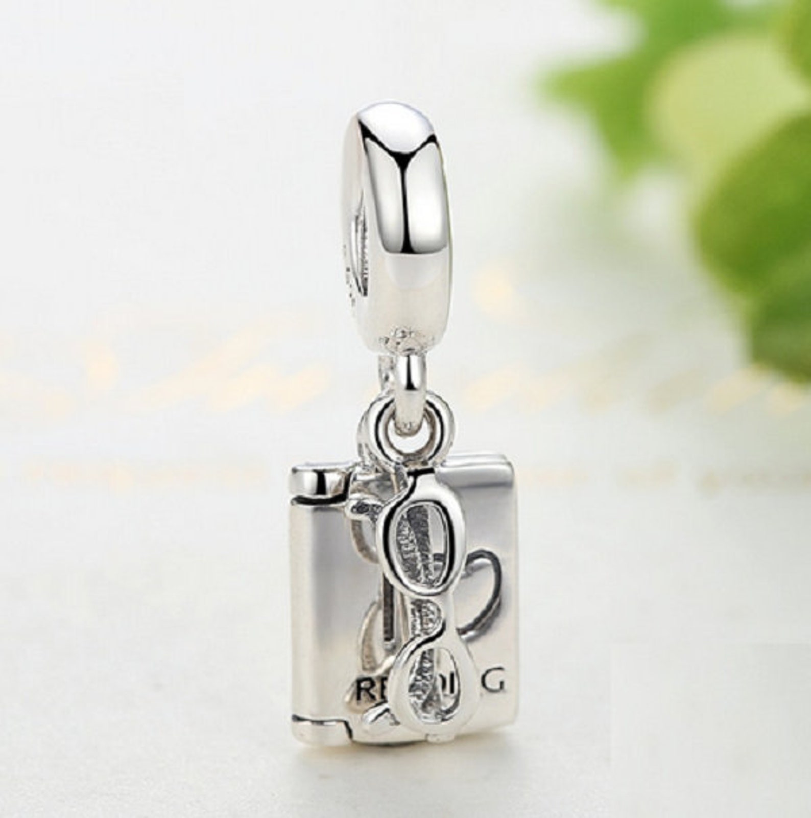 I Love Reading With Glasses Dangle Charm Fit Original BW 100% - Etsy