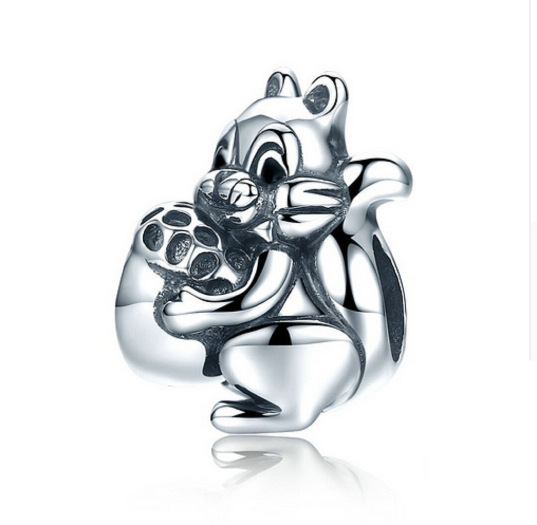 Cute Squirrel Animal Beads Charm 925 Sterling Silver Fit for Authentic ...