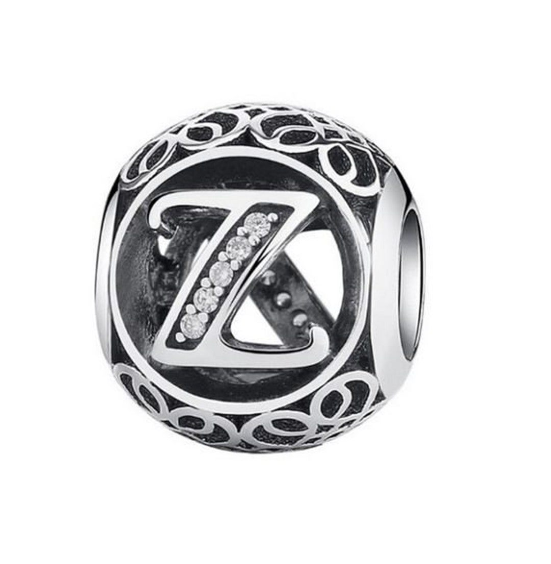 Vintage Letter Z Charm, Alphabet Charms, Alphabet Bead, Fits Women ...