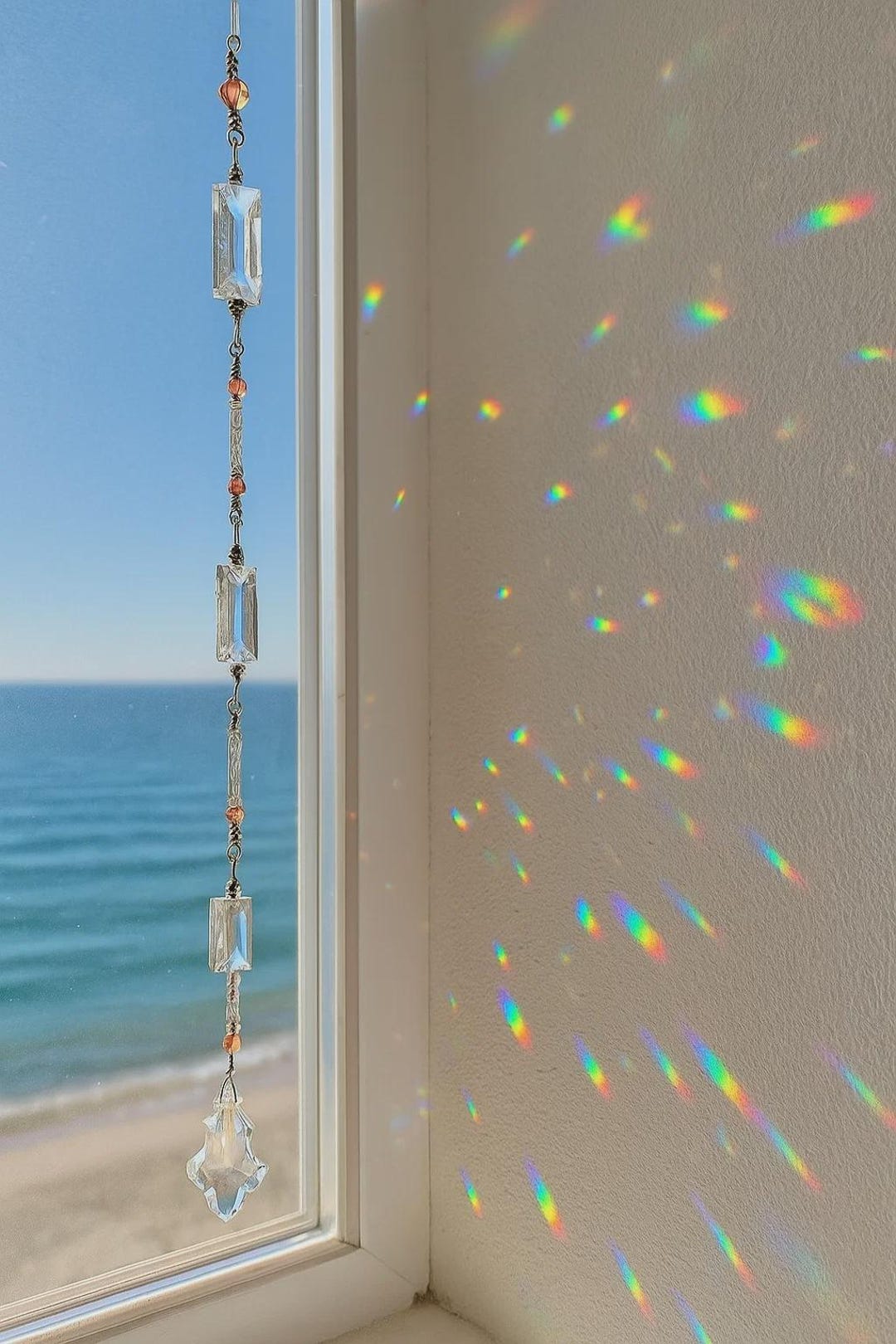 Portale Di Cristallo Suncatcher, Spiral Crystal Window Hanging, Clear ...
