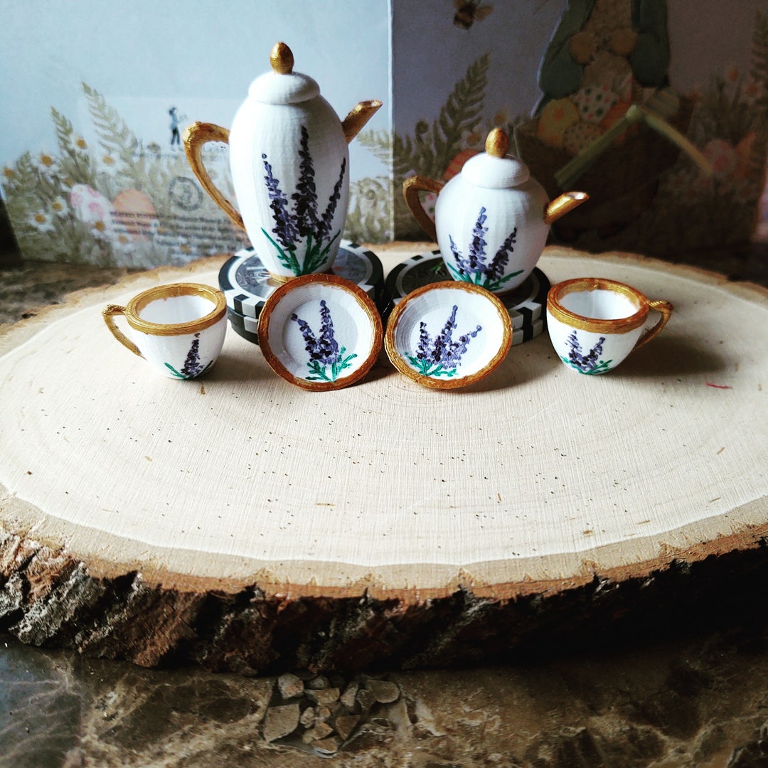 Hand Painted and Custom Designed 3D Printed Tea Set - Etsy