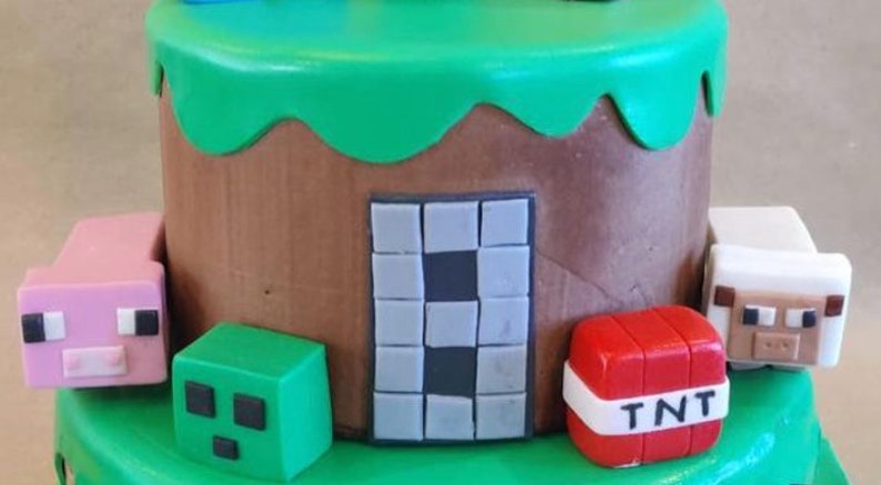 Minecraft Cake Topper Edible - Etsy