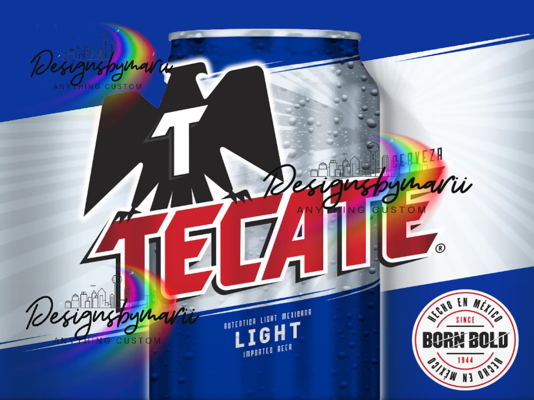 Tecate Light 20oz Skinny Tumbler Design, Tecate Wrap JPG, Tumbler Wrap ...