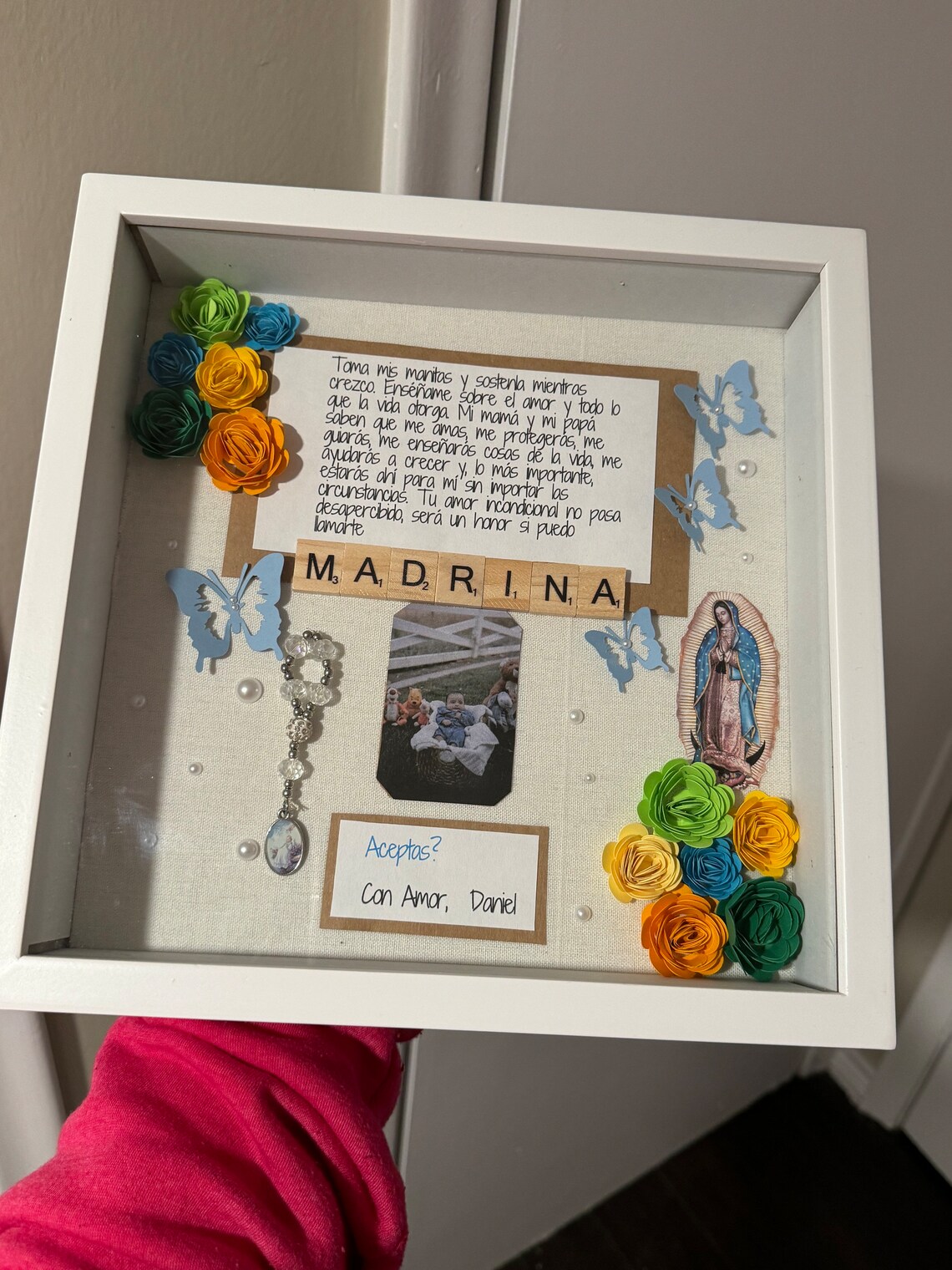Godparent Proposal Shadow Box, Godparent Proposal, Shadow Box, Godparents, Shadow Box, Baptism ...