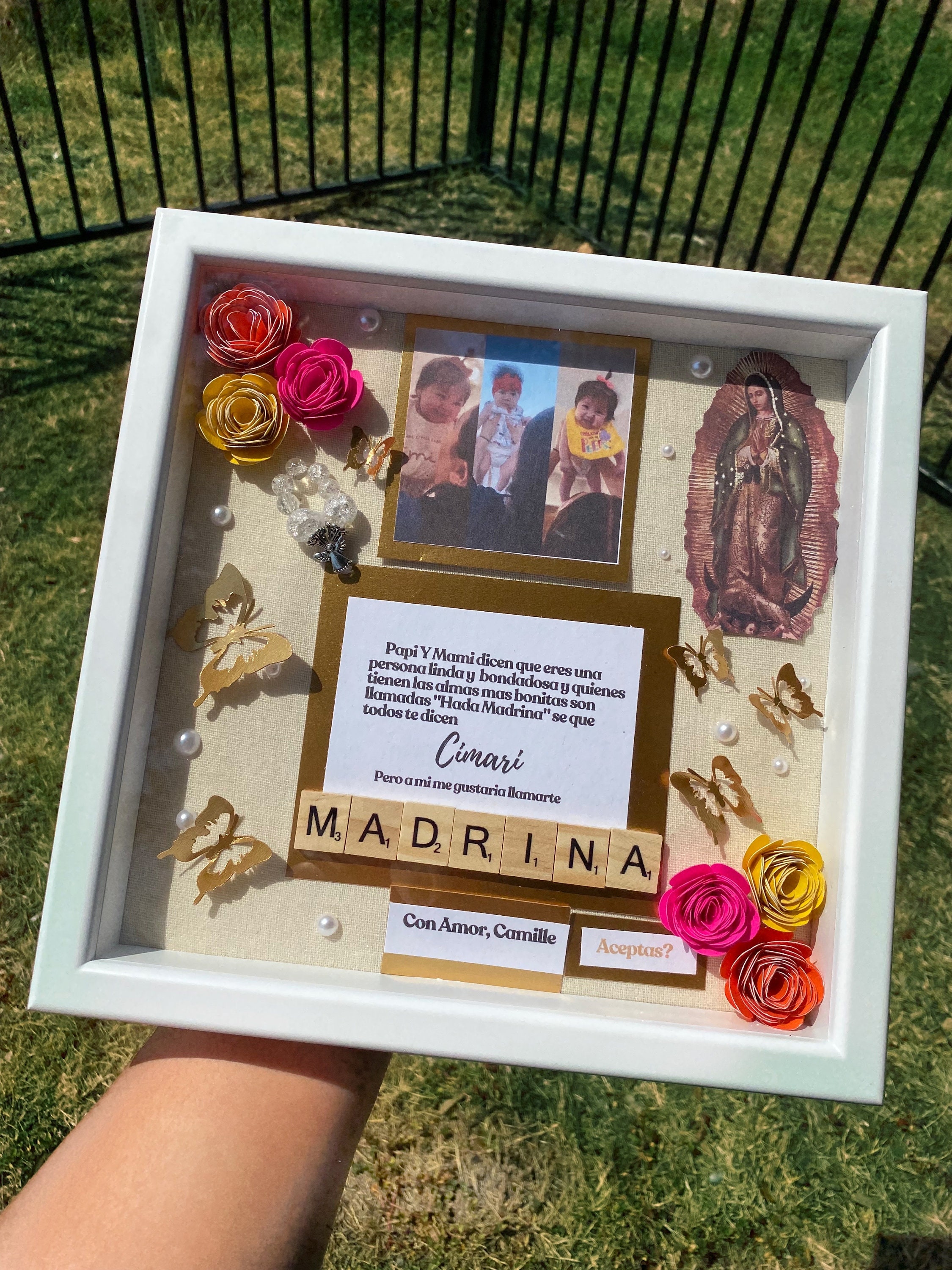 Godparent Proposal Shadow Box, Godparent Proposal, Shadow Box, Godparents, Shadow Box, Baptism ...