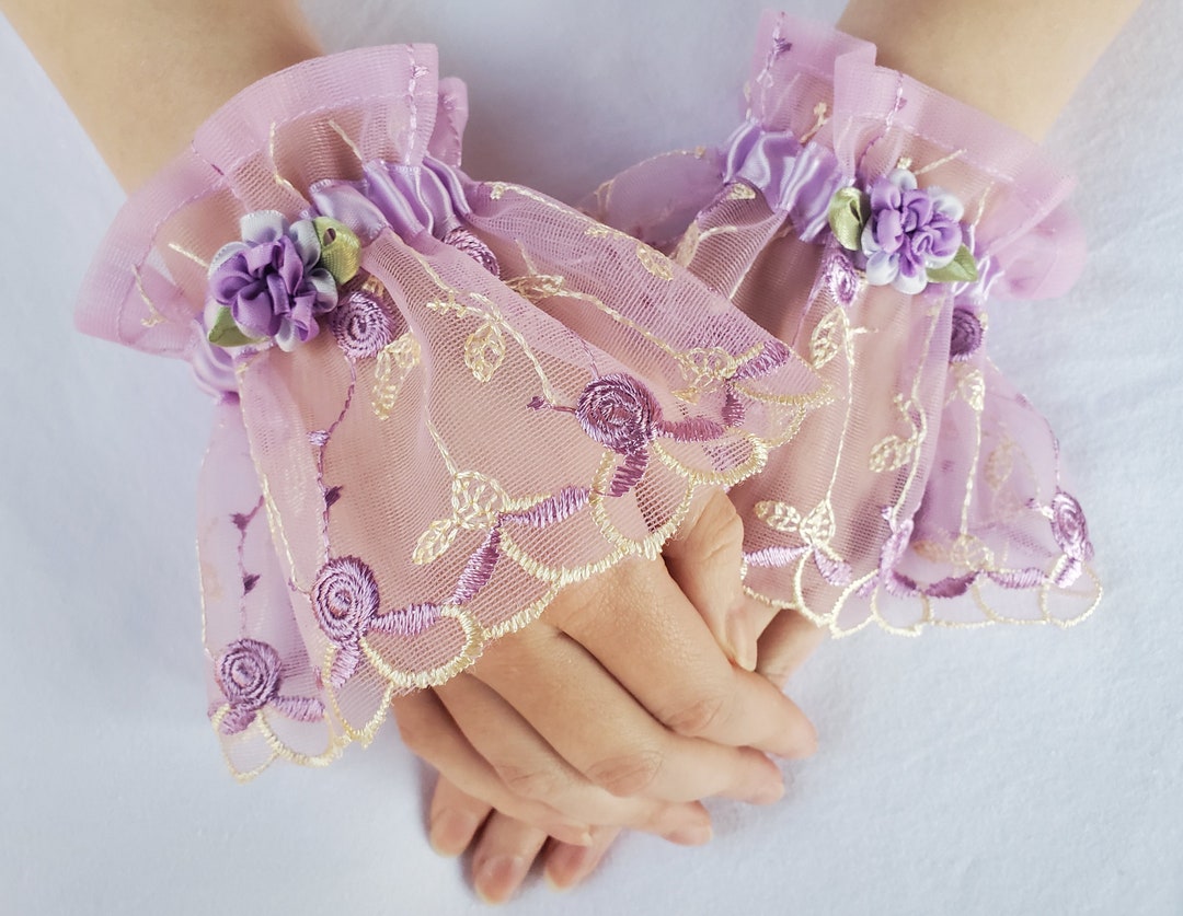 Lilac Purple Wrist Cuffs - Etsy