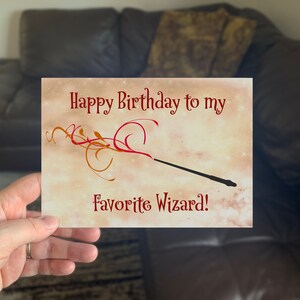 Happy Birthday to My Favorite Wizard Happy Birthday Handmade Greeting ...