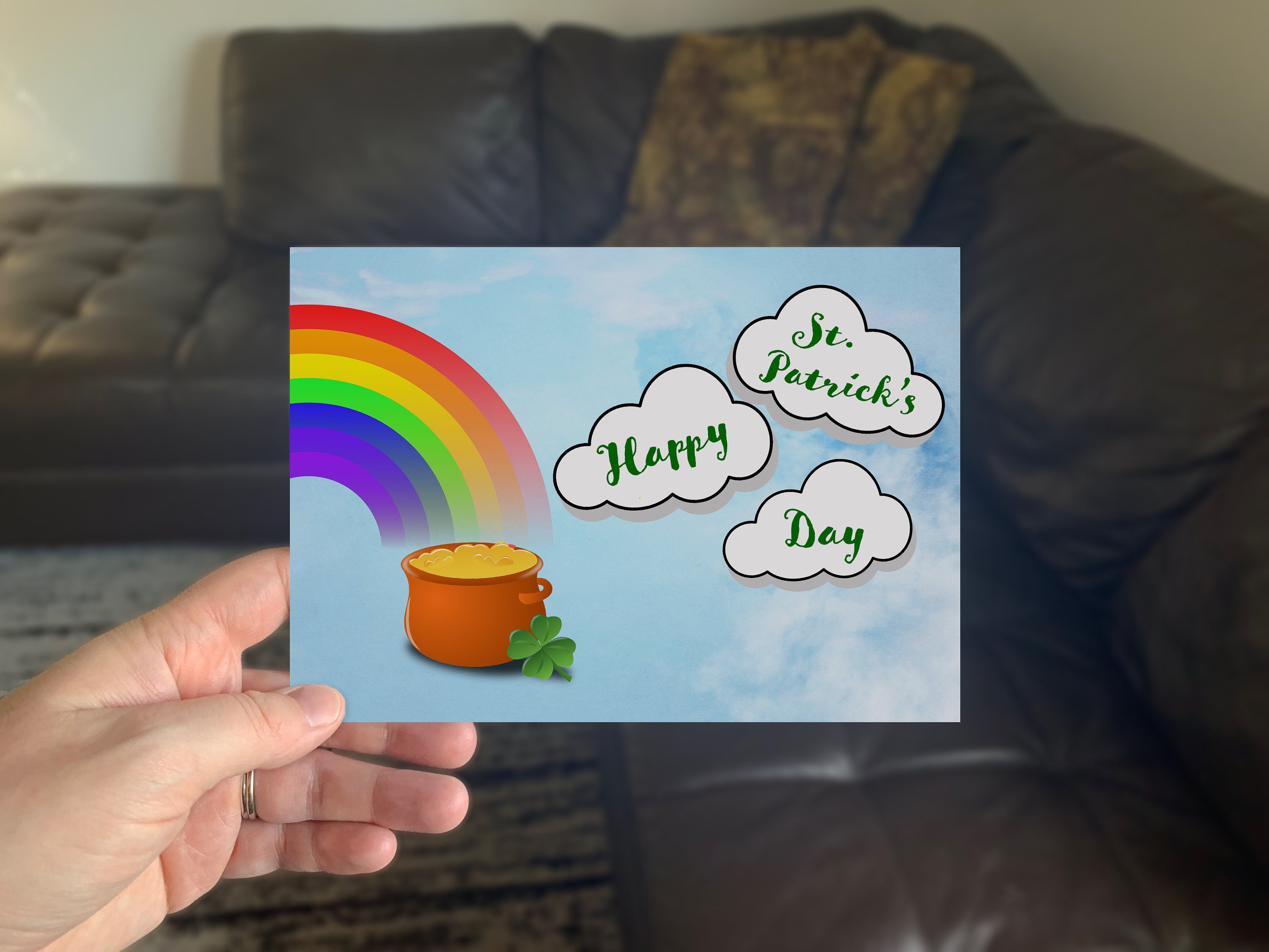 Lucky Rainbow and Pot of Gold Happy Saint Patricks Day - Etsy