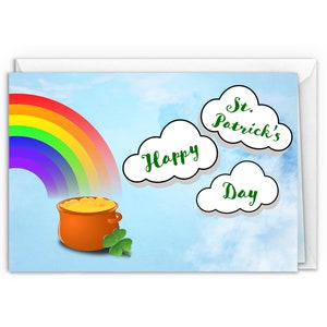 Lucky Rainbow and Pot of Gold Happy Saint Patrick’s Day Handmade ...
