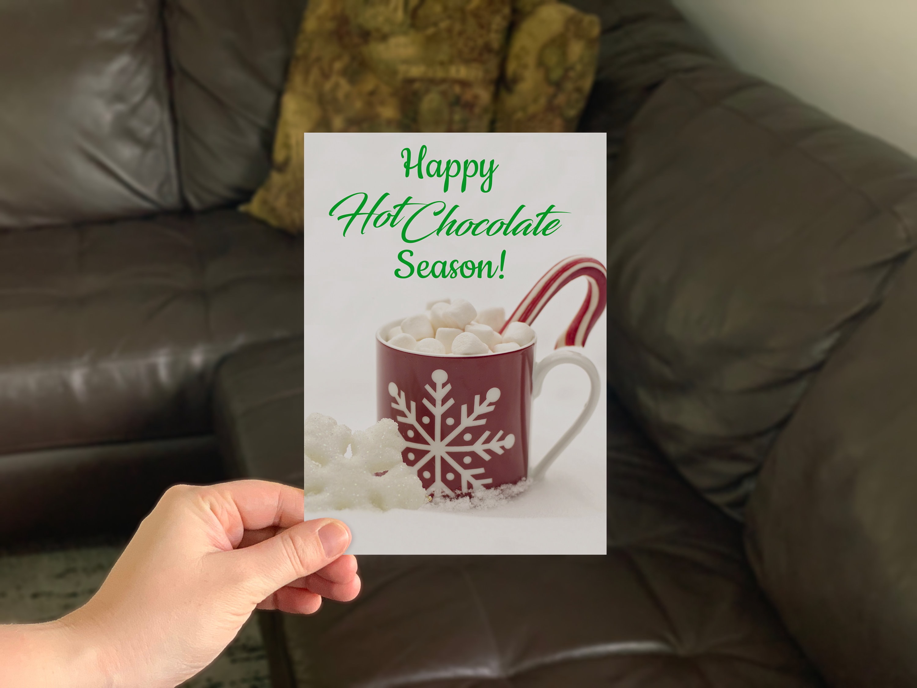 Hot Chocolate Inspired Christmas Handmade Greeting Card to - Etsy