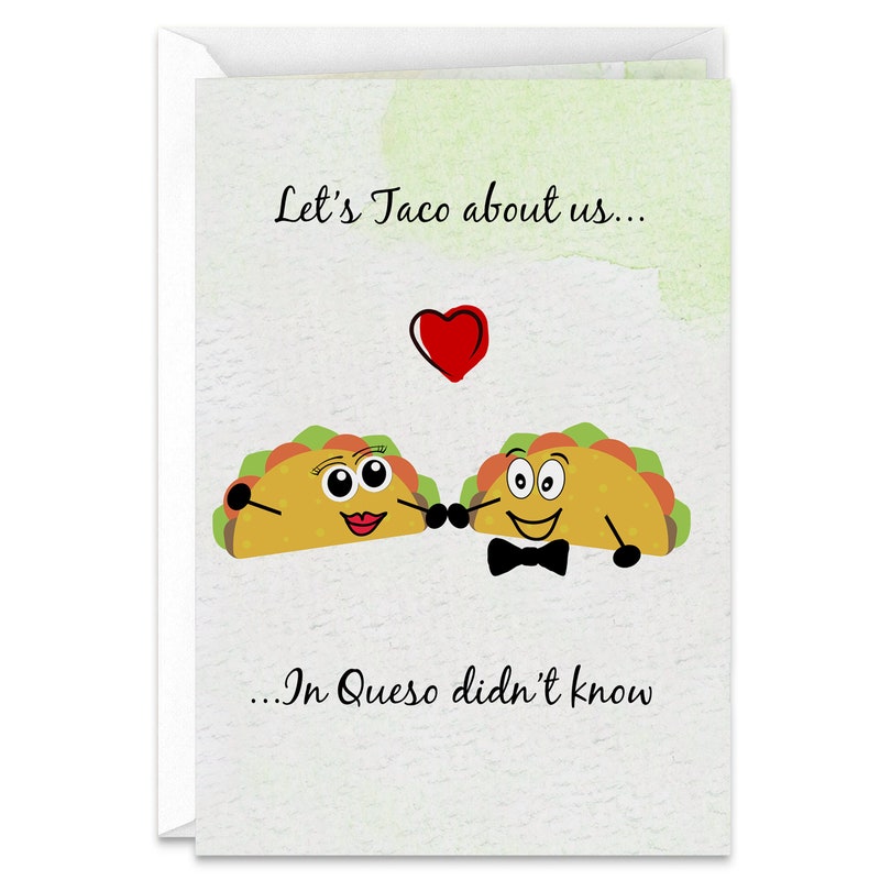 Taco Valentine Card - Etsy
