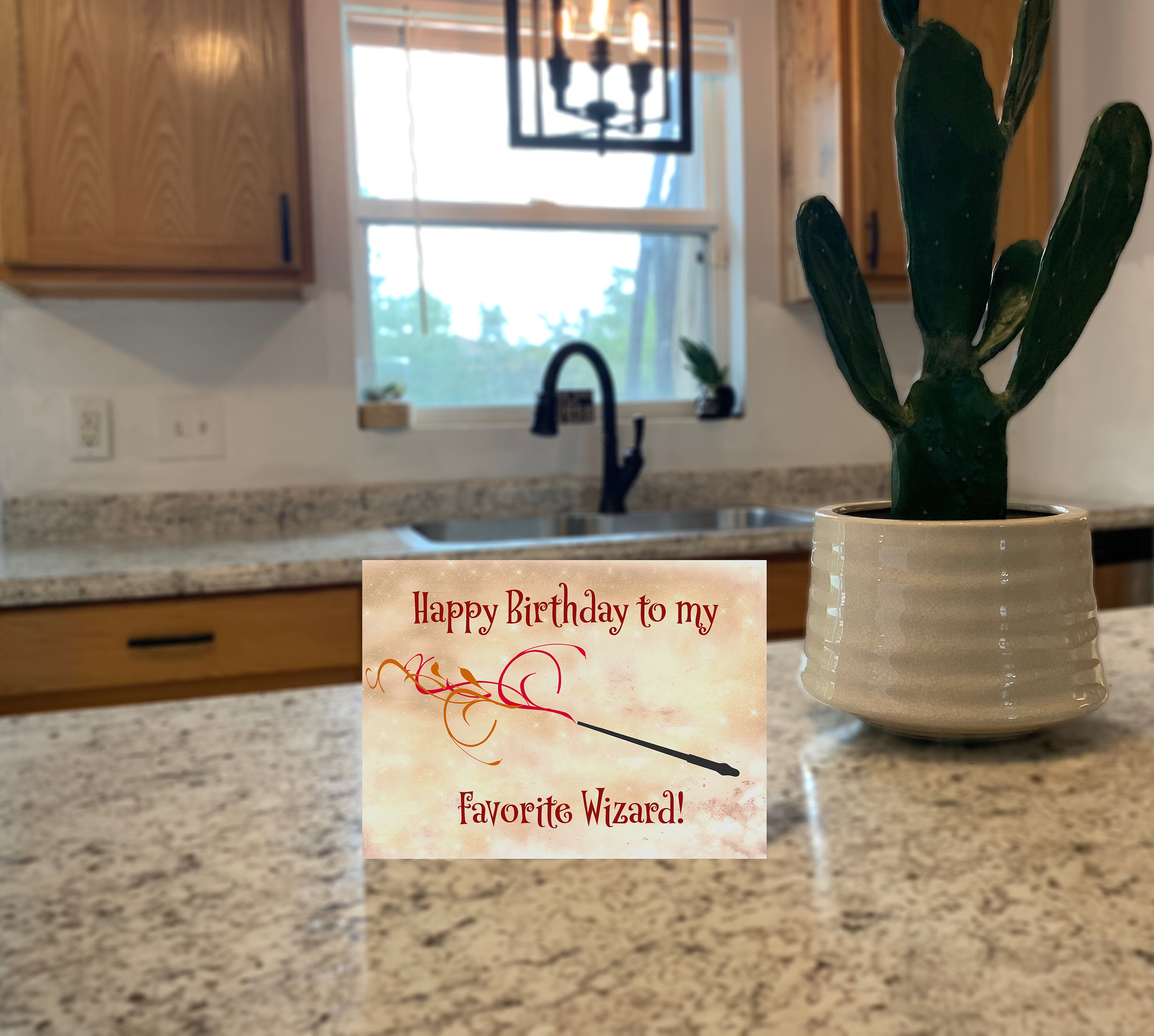 Happy Birthday to My Favorite Wizard Happy Birthday Handmade Greeting ...