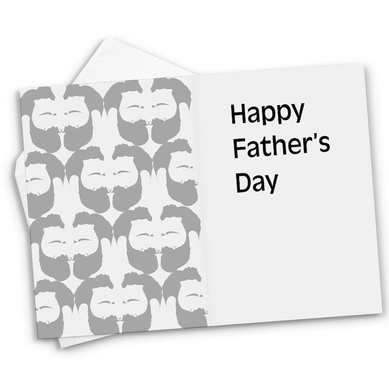 Beard Father’s Day Handmade Greeting Card Complete With a Mustache ...