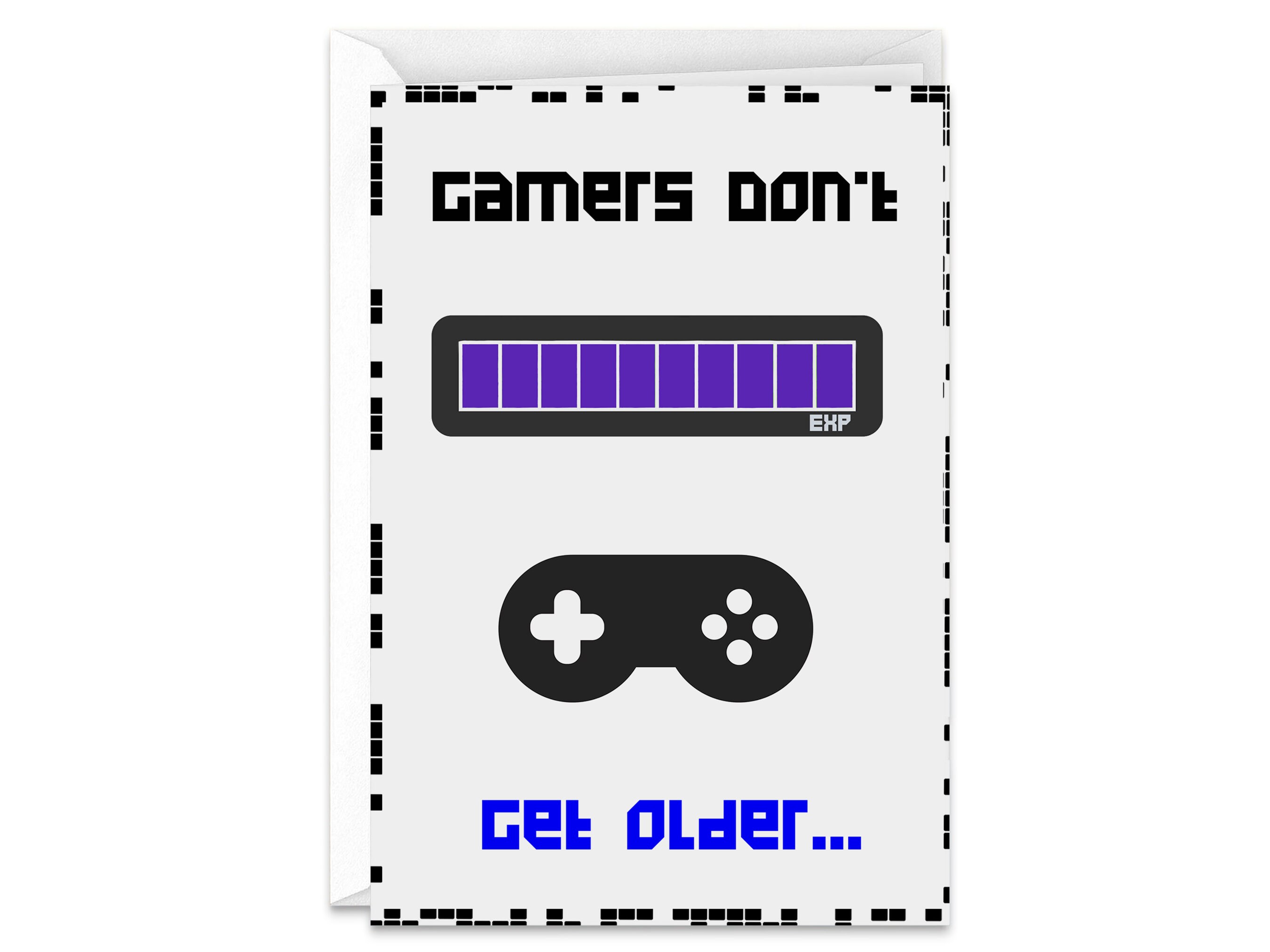 Video Gamer Pixel Happy Birthday Handmade Greeting Card - Etsy