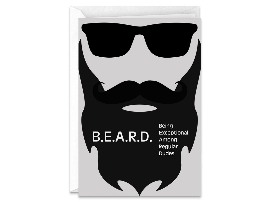 Beard Father’s Day Handmade Greeting Card Complete With a Mustache ...