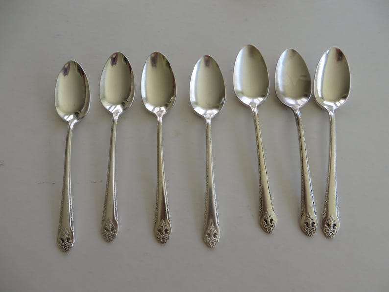 Antique 7 Teaspoons Lovely Lady Pattern Holmes & Edwards 1937 - Etsy