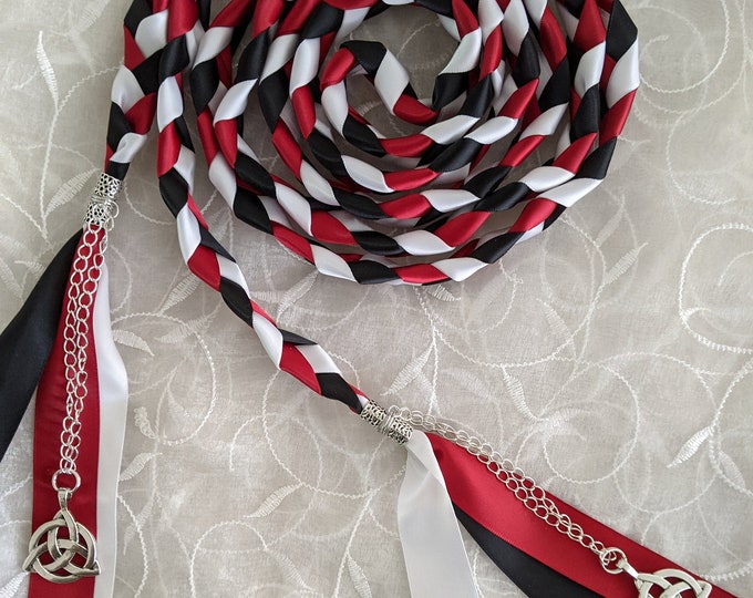 Red, Black and White Handfasting Cord Can Be Customized With Different ...