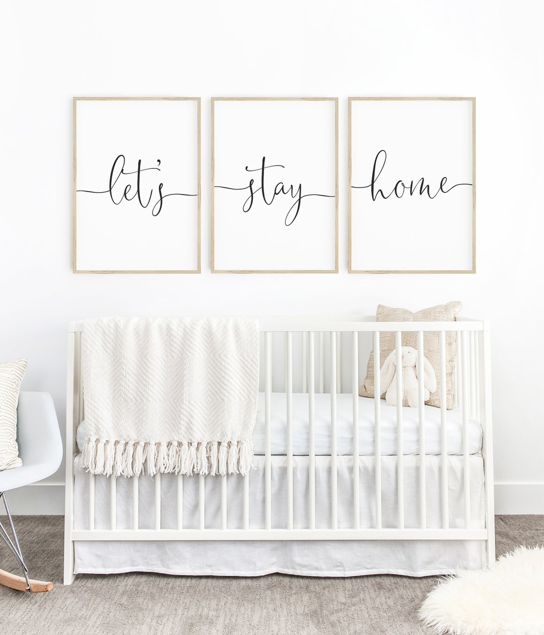 Lets Stay Home Art Printables | Set of 3 Prints | Hygge Home Decor ...