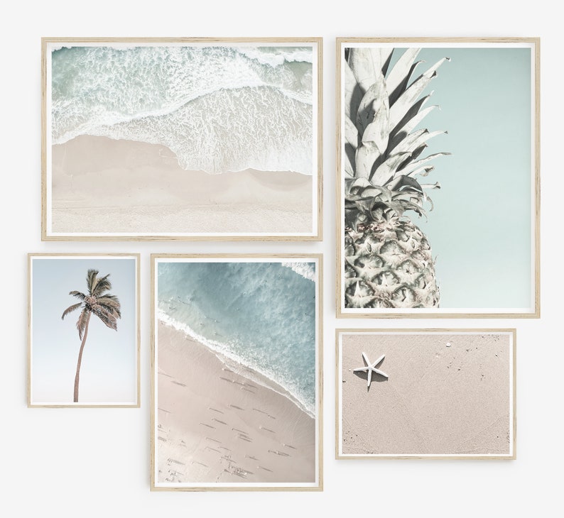 Pineapple Wall Decor Printable, Coastal Poster, Pineapple Prints ...