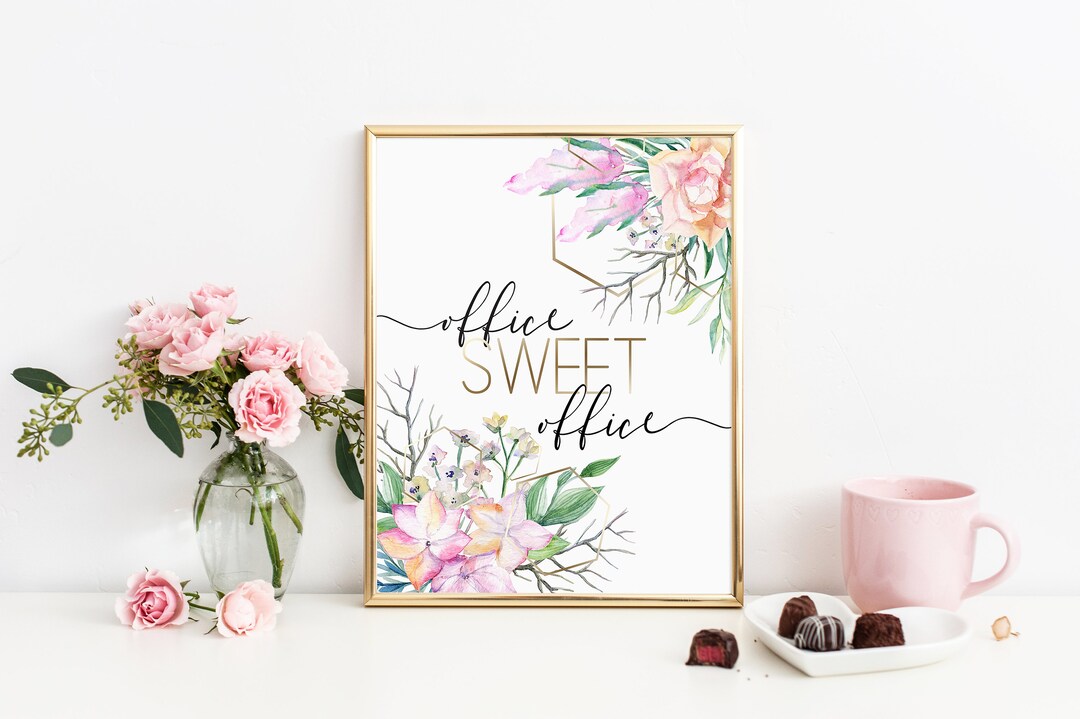 Office Sweet Office Printable, Inspirational Quote, Wall Art Print ...