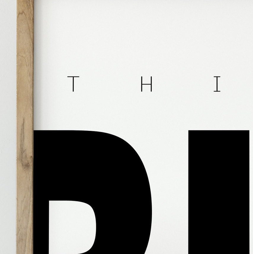 Think BIG Art Print | Motivational Art Print | Think Bigger Wall ...