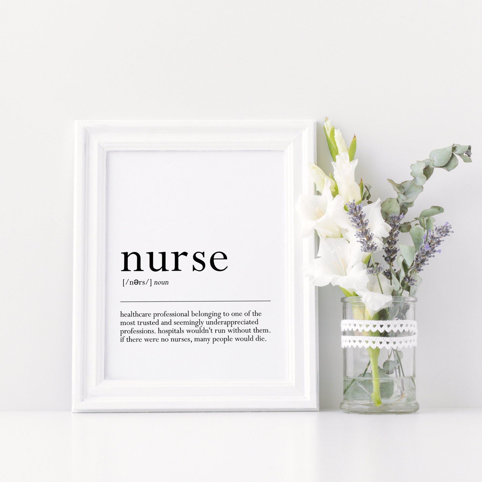 Nurse Definition Art Printable Nurse Definition Poster - Etsy