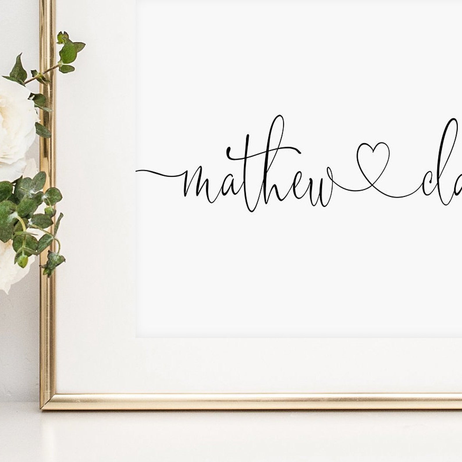 Custom Couples Names Custom Wedding Gift Couple's Name - Etsy