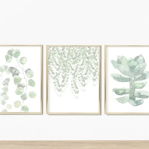 Printable Vine Poster | Green Botanical Wall Art | Vine Watercolor ...