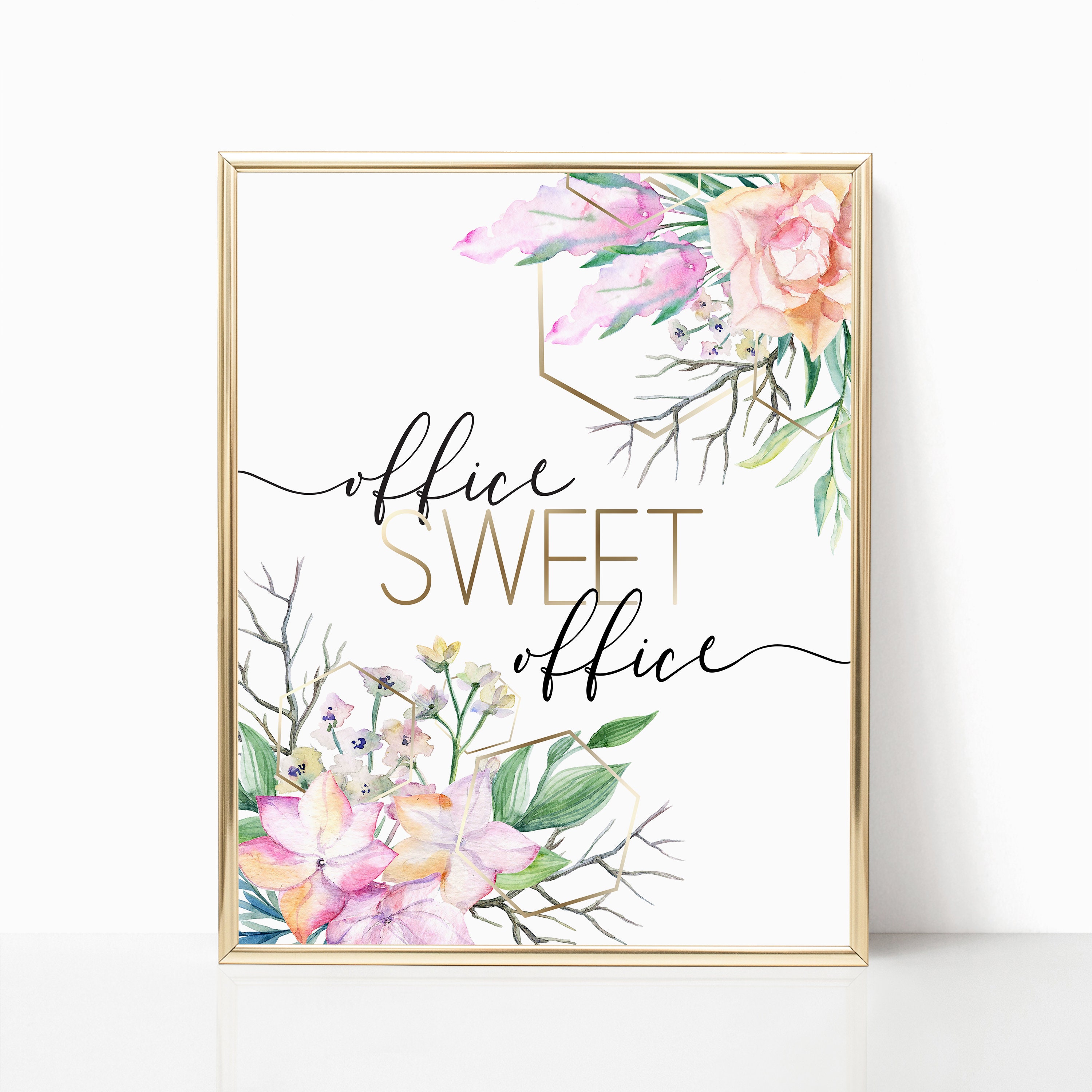 Office Sweet Office Printable Inspirational Quote Wall Art | Etsy