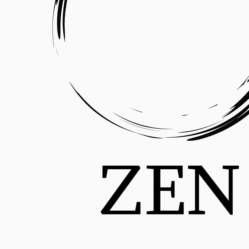 ZEN Circle | Karma Print | Enso Ring | Minimalist Typography Art | Yoga ...