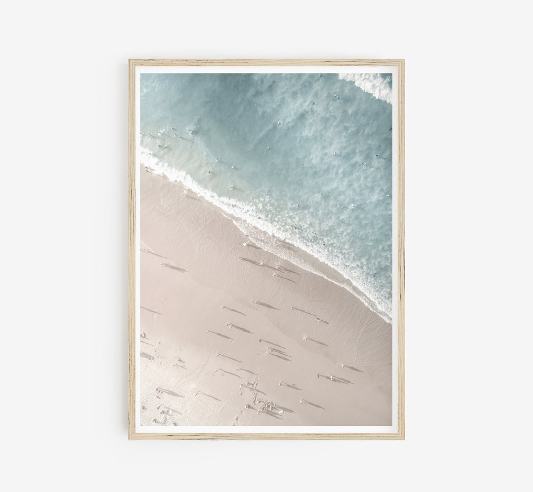 Aerial Beach View Wall Decor Printable, Beach Coastal Poster, Sea Print ...