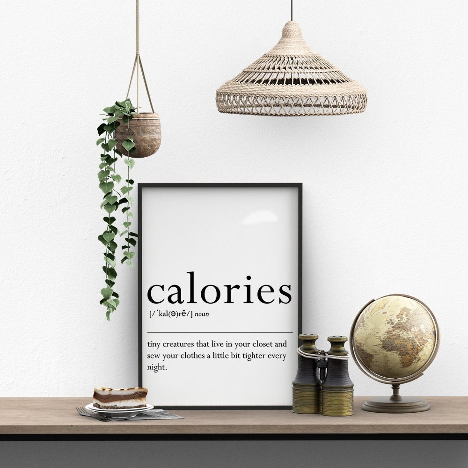 Calories Definition Art Printable Funny Definition Poster | Etsy